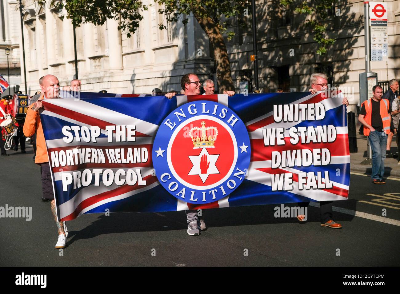 London, UK. 9th Oct 2021. No surrender to the Irish sea border ...
