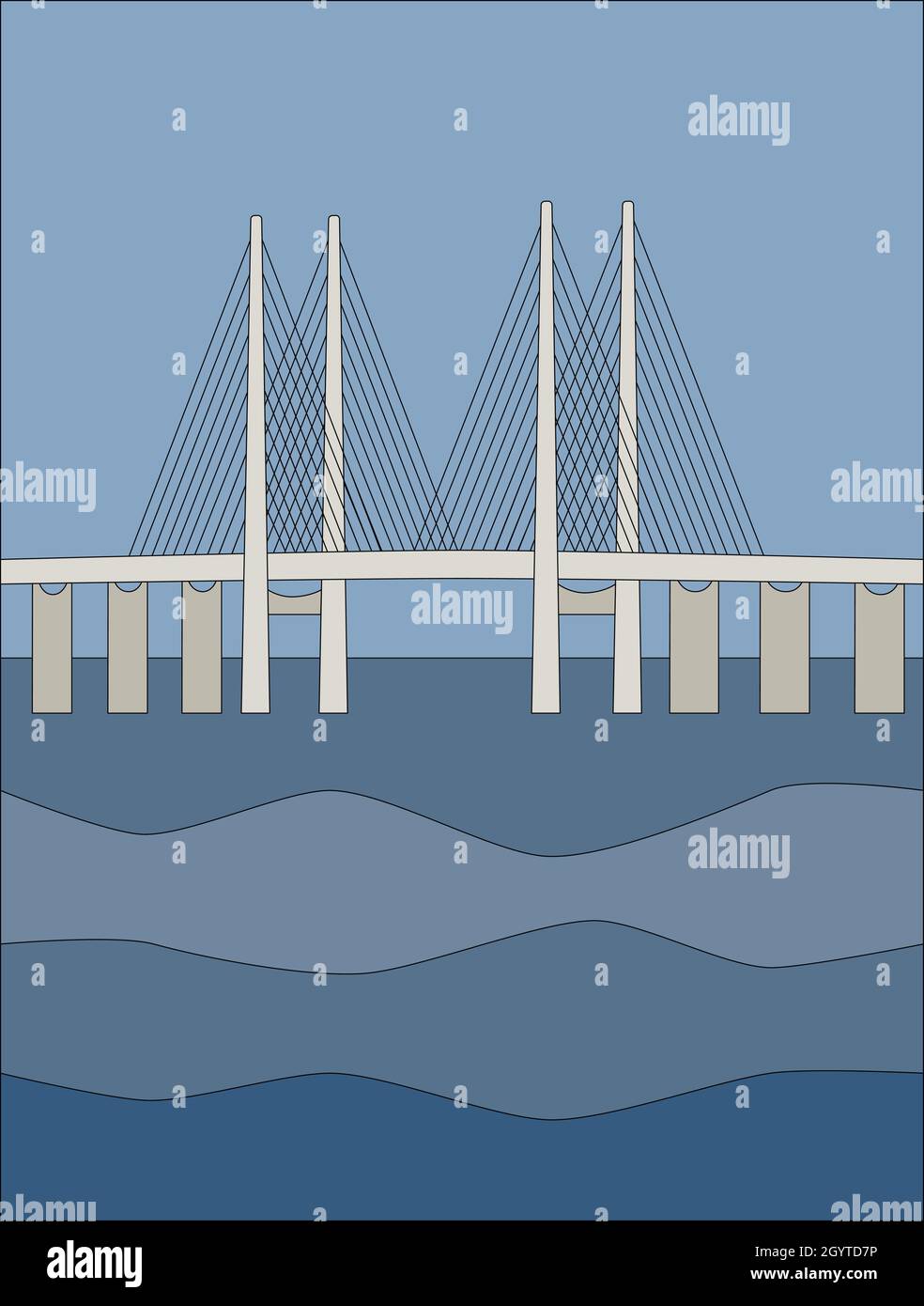 Oresundsbron bridge in Sweden Stock Vector Image & Art - Alamy