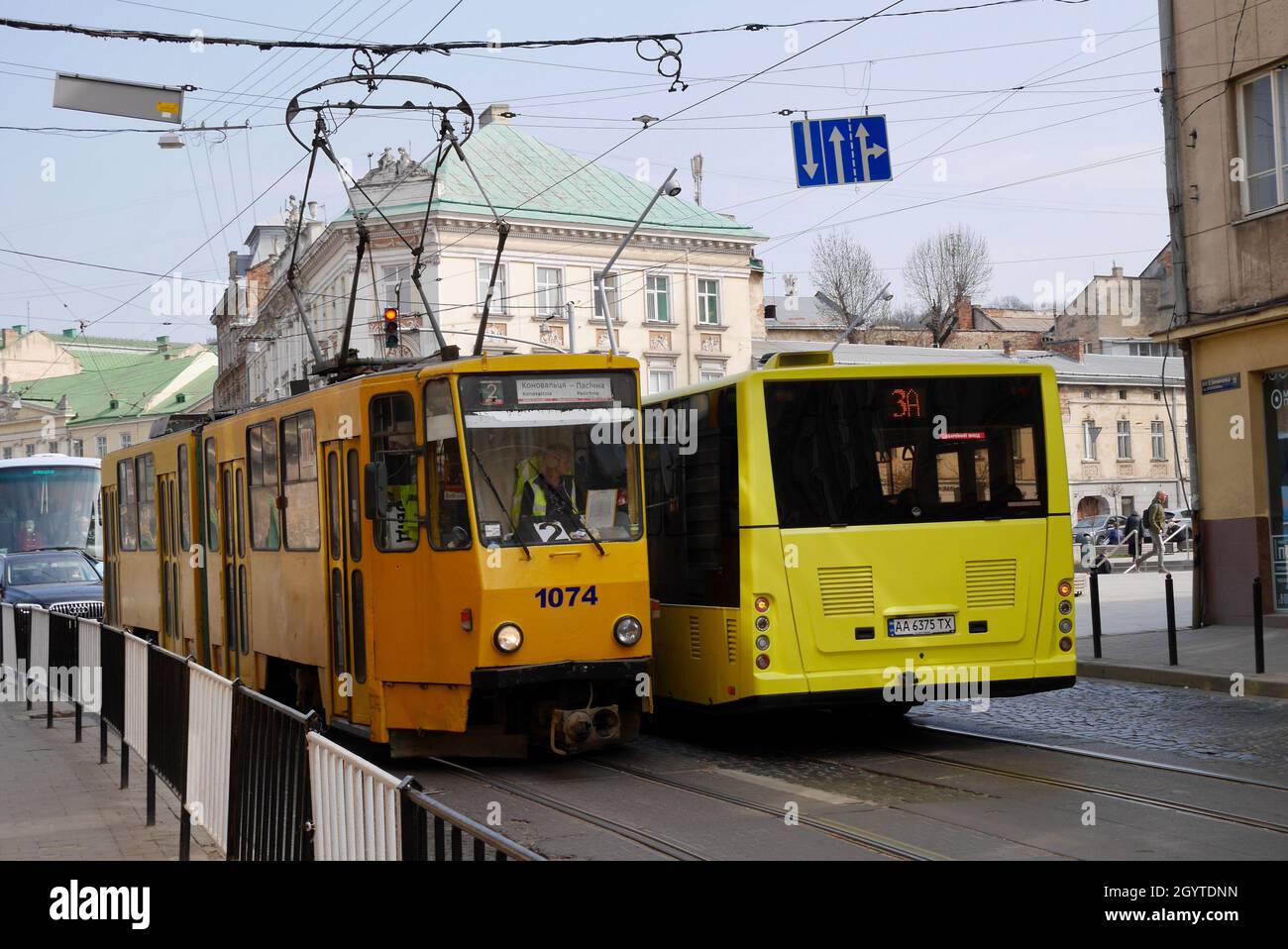 Lviv ukraine tram in old hi-res stock photography and images - Alamy