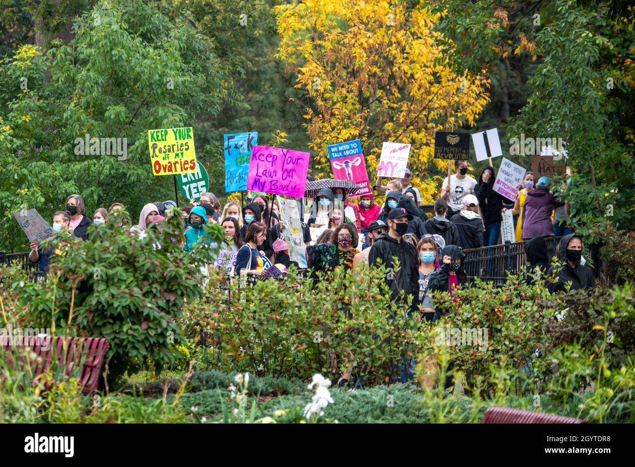 Minneapolis, Minnesota. USA. March for reproductive freedom. Bans off ...