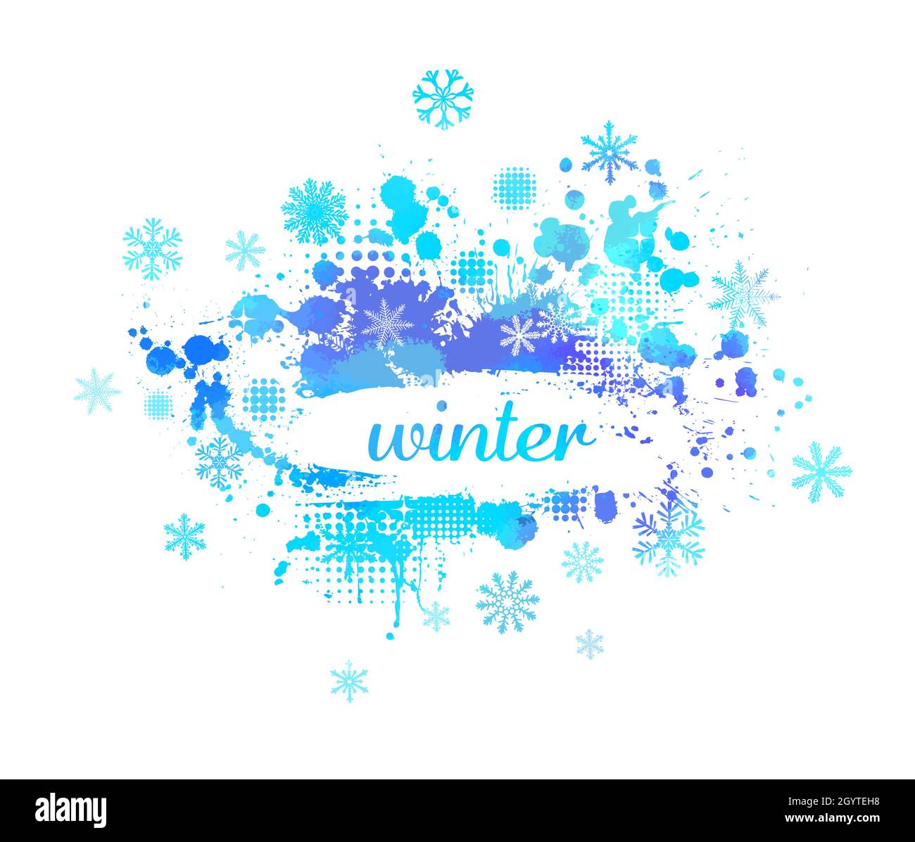 Abstraction from blots of winter. Vector illustration Stock Vector ...
