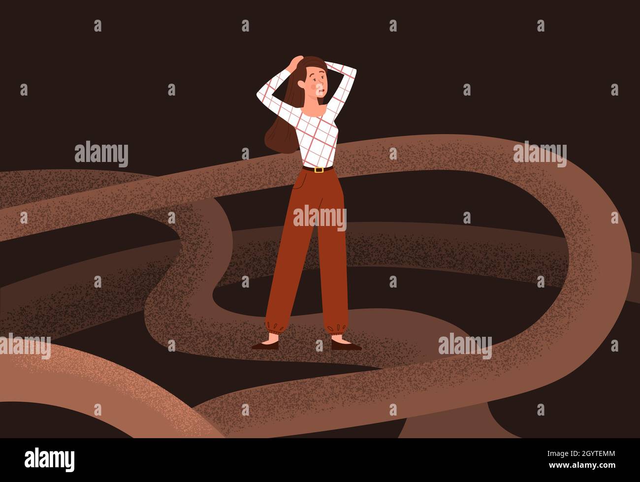 Young woman looking future Stock Vector Images - Alamy