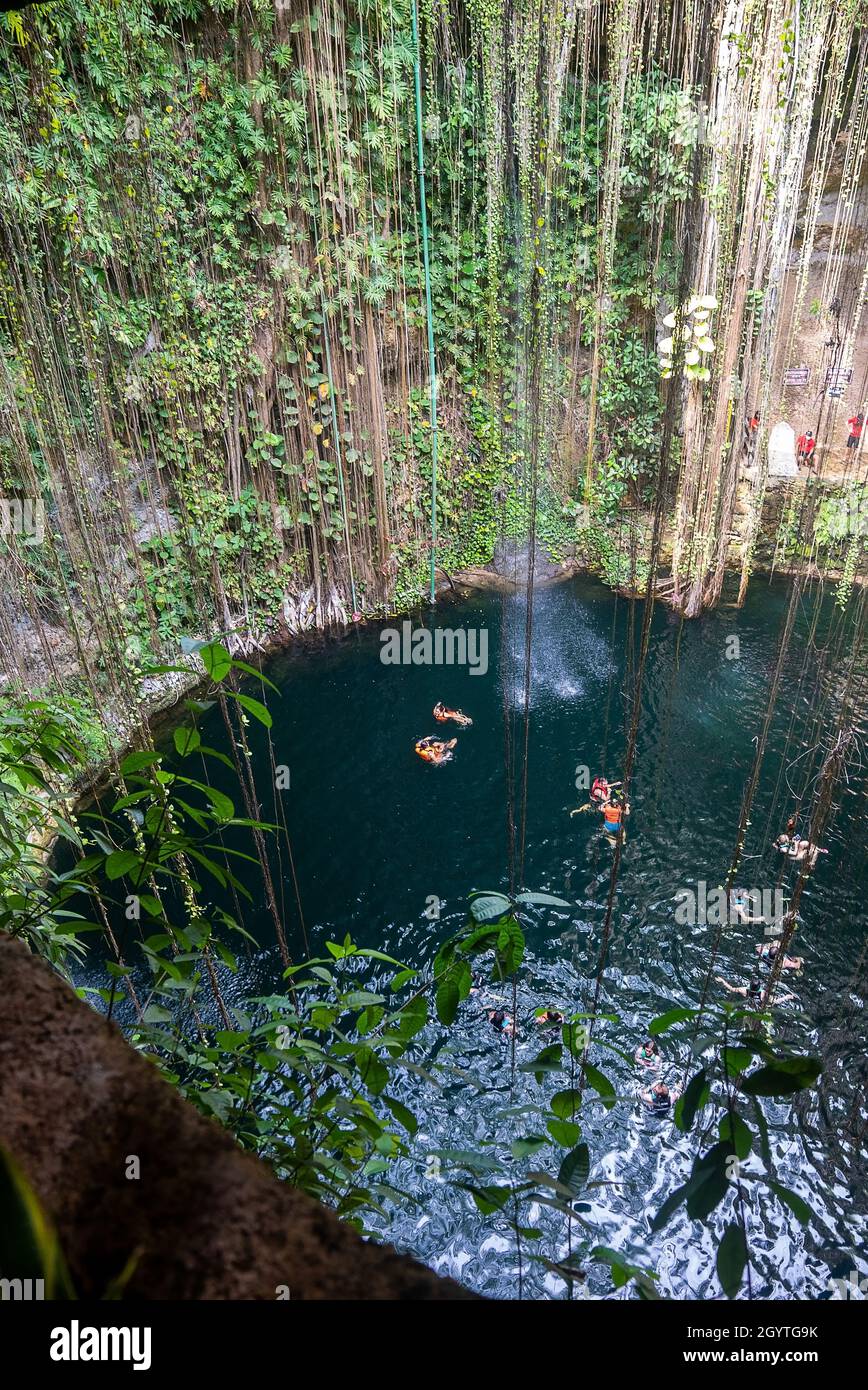 Person swimming in cenote hi-res stock photography and images - Alamy