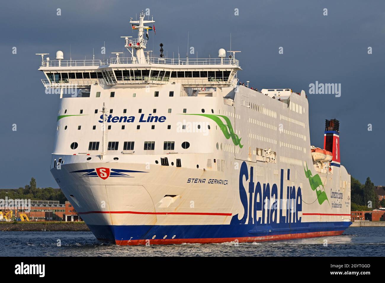 Ferry STENA GERMANICA outbound from Kiel bound for Gothenburg Stock ...