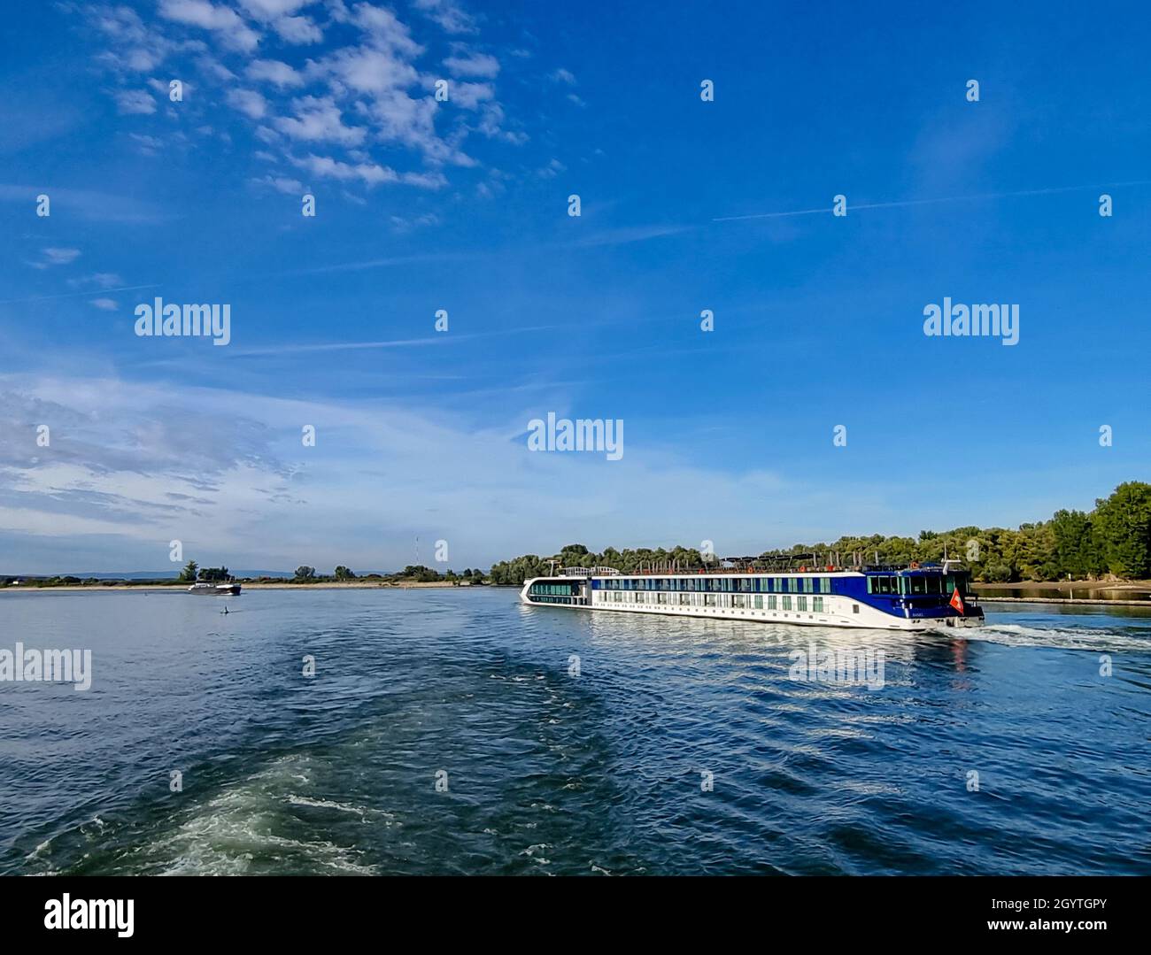 Manheim Germany September 2021, Binnenvaart, Translation Inlandshipping ...