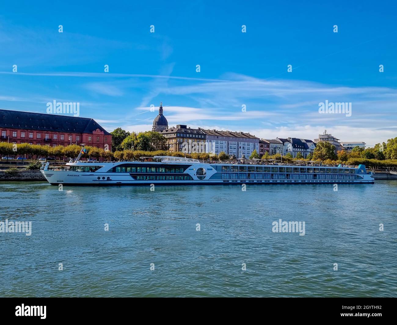 Manheim Germany September 2021, Binnenvaart, Translation Inlandshipping ...