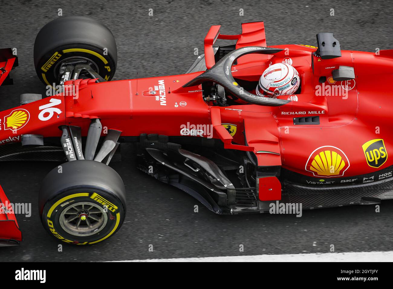 16 LECLERC Charles (mco), Scuderia Ferrari SF21, action during the Formula 1 Rolex Turkish Grand ...