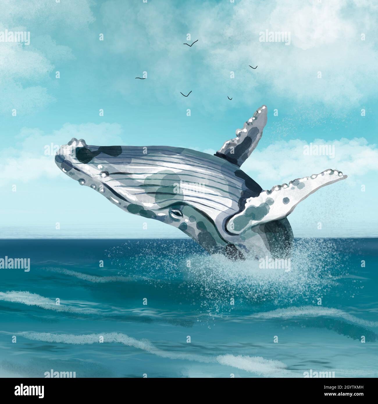 Watercolor fish illustration hi-res stock photography and images - Alamy