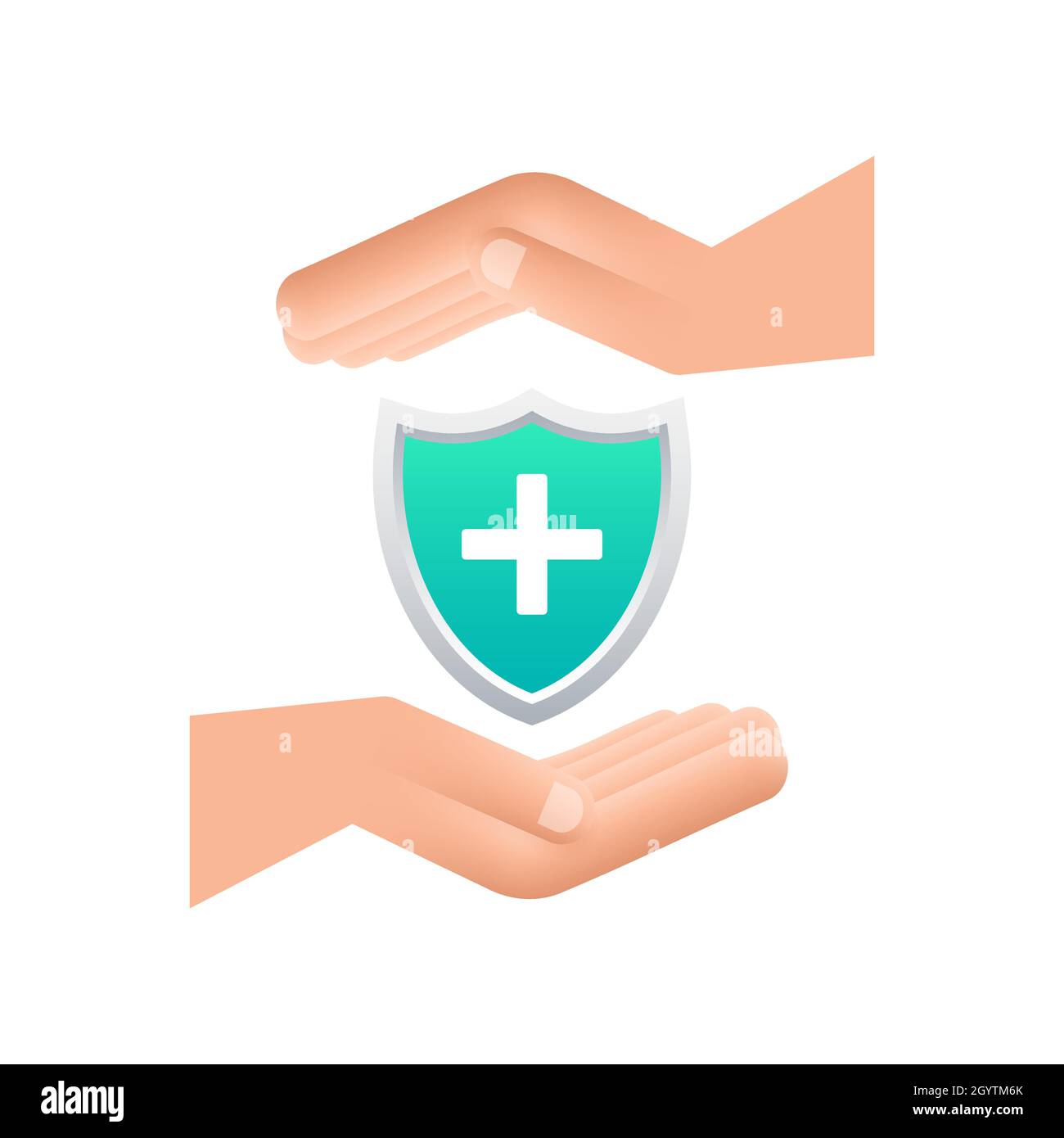 Health insurance. Hands holding insurance sign. Medical protection ...