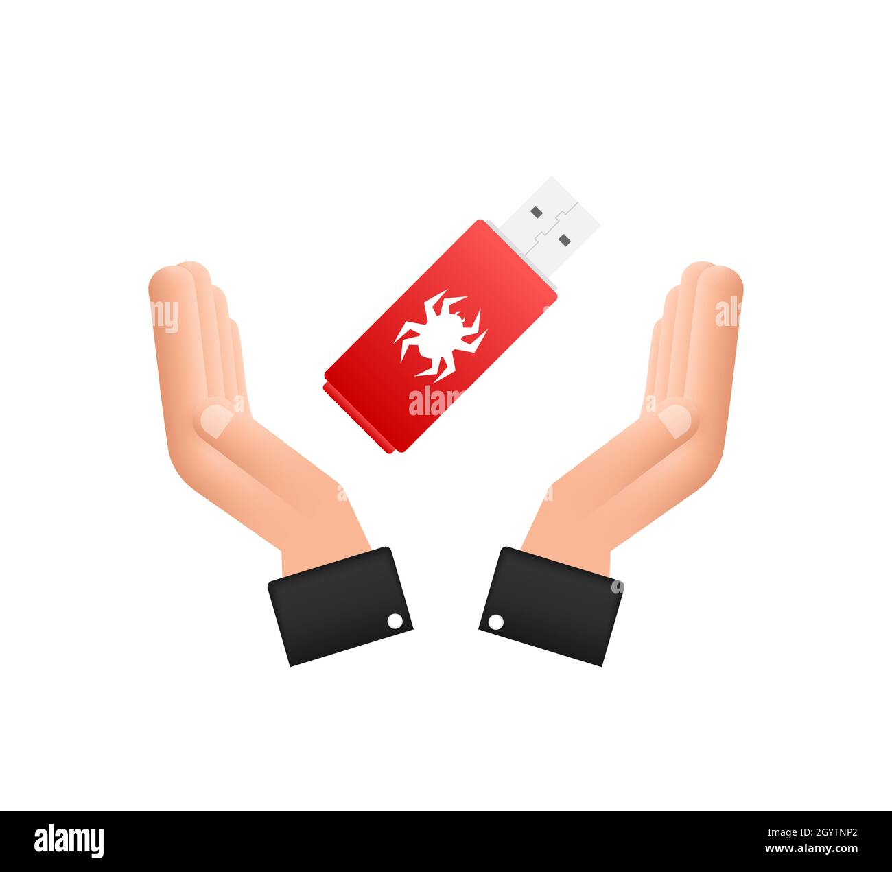 Skull on hands Stock Vector Images - Alamy