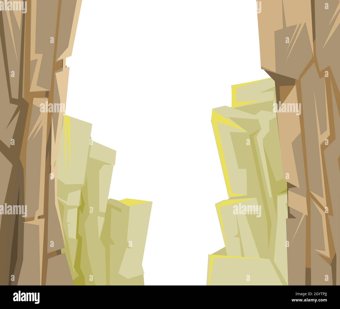 Mountain gorge. Frame composition. Stone rocky rocky landscape ...