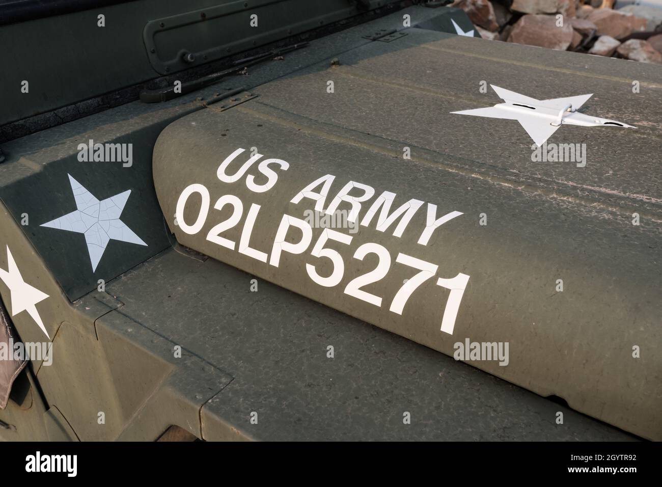 A U.S. Army 1/4 ton M151A2 Utility Truck or Jeep in the Fort Douglas ...
