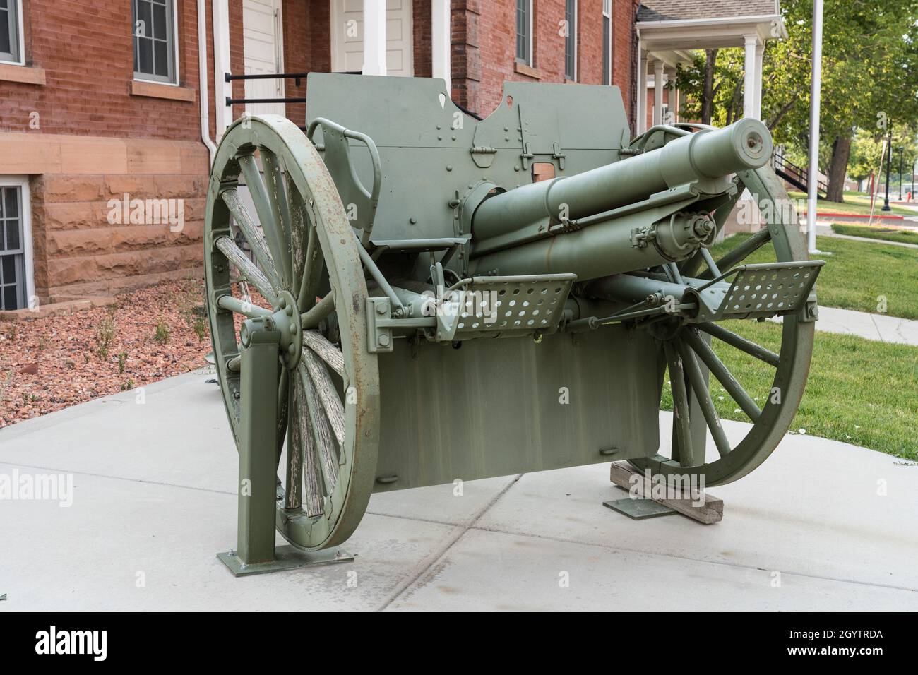 A U.S. Army 3-inch M1904 field gun at Fort Douglas, Utah Stock Photo ...
