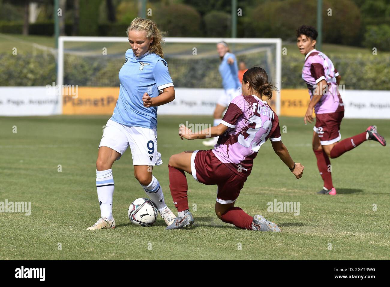 in action during the Women Serie A match between SS Lazio and ...