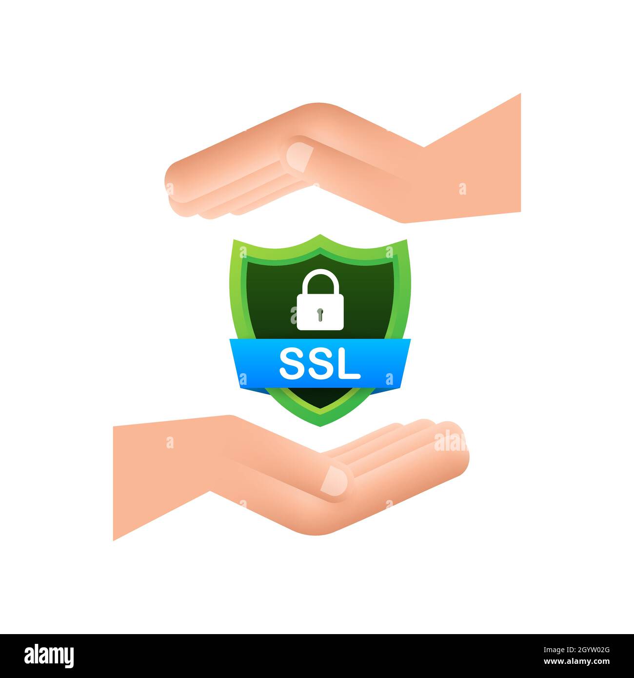 Secure connection icon vector illustration isolated on white background ...