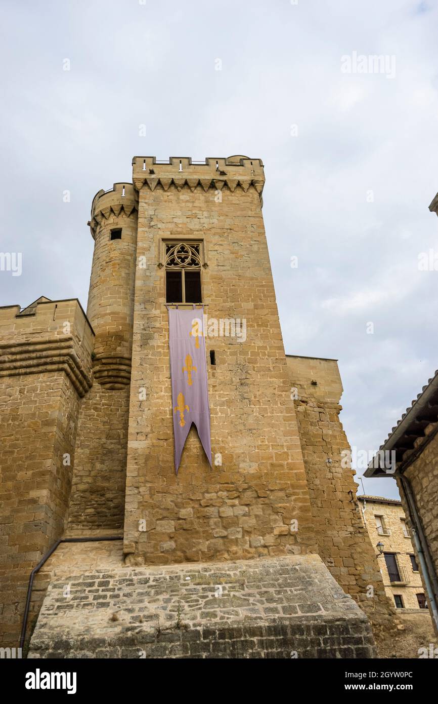 Medieval tower in olite village navarra hi-res stock photography and ...