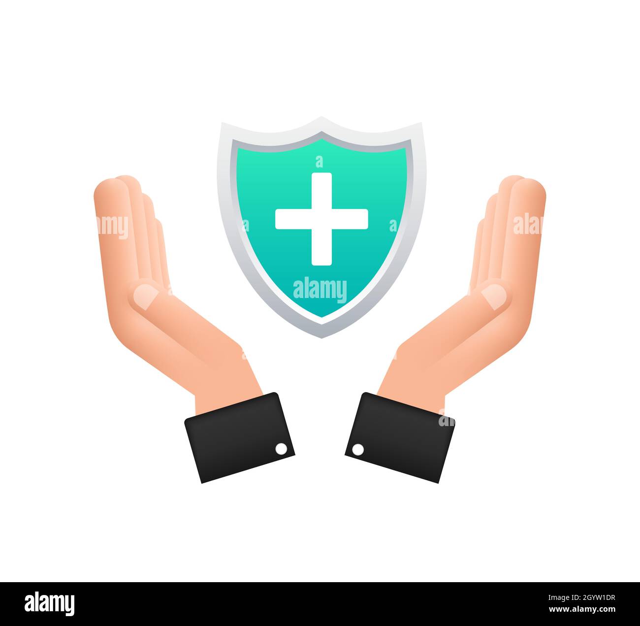 Health insurance. Hands holding insurance sign. Medical protection ...