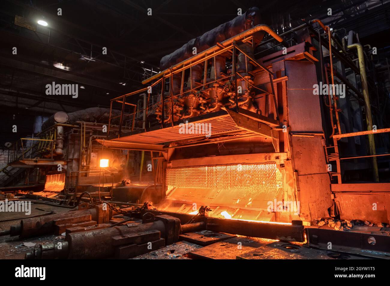 Furnace for heating metal forgings and ingots Stock Photo - Alamy
