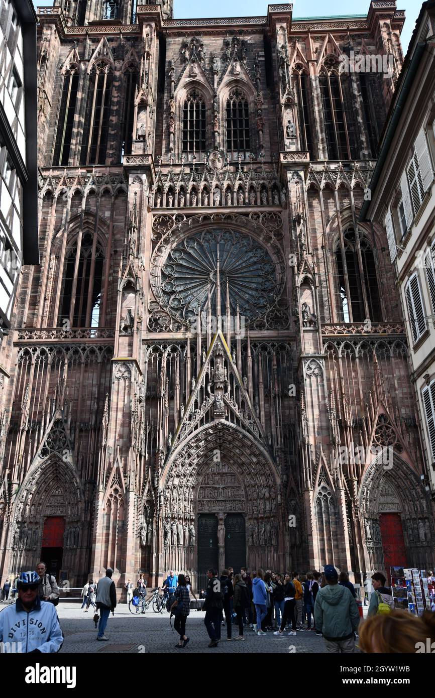Strasbourg Cathedral or the Cathedral of Our Lady of Strasbourg in ...