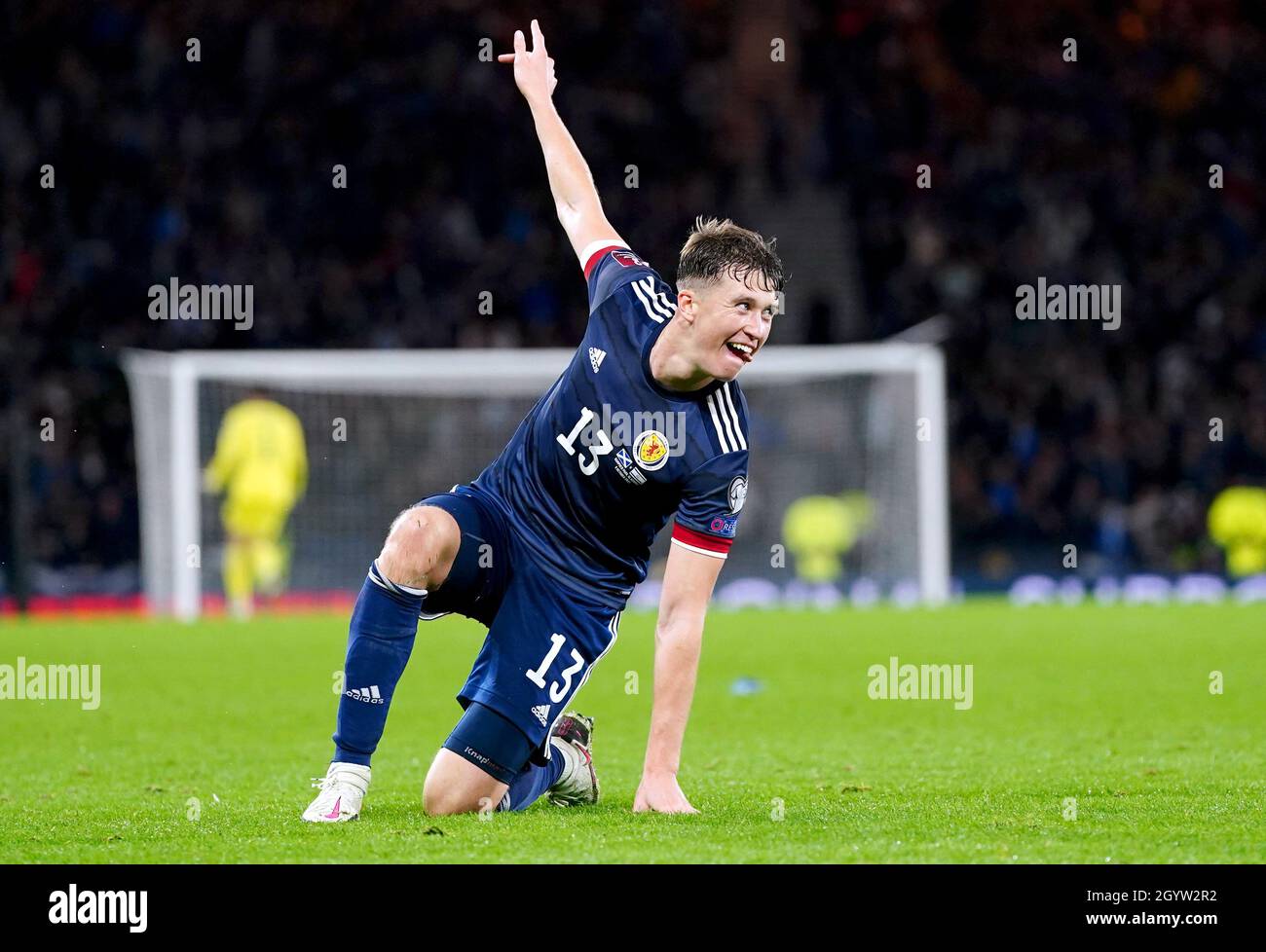Scotland's Jack Hendry celebrates after assisting team-mate Scott ...