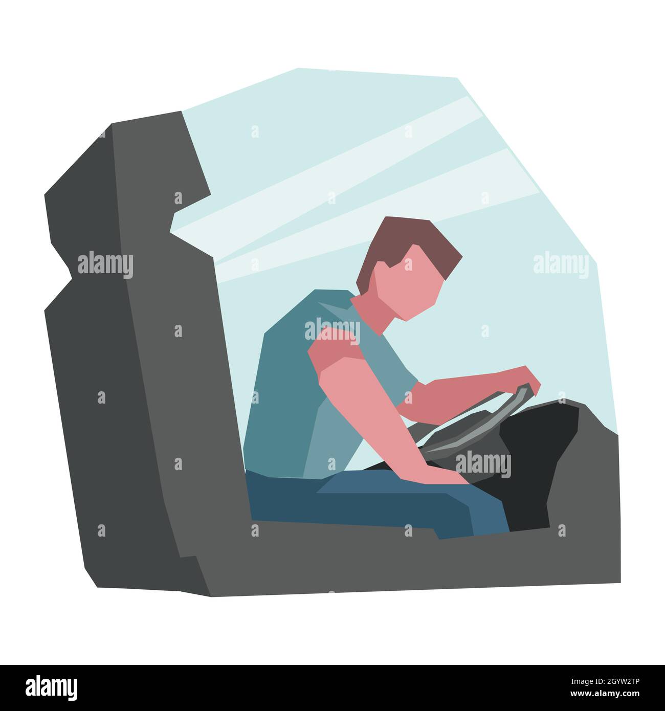 Happy freedom young woman Stock Vector Images - Alamy