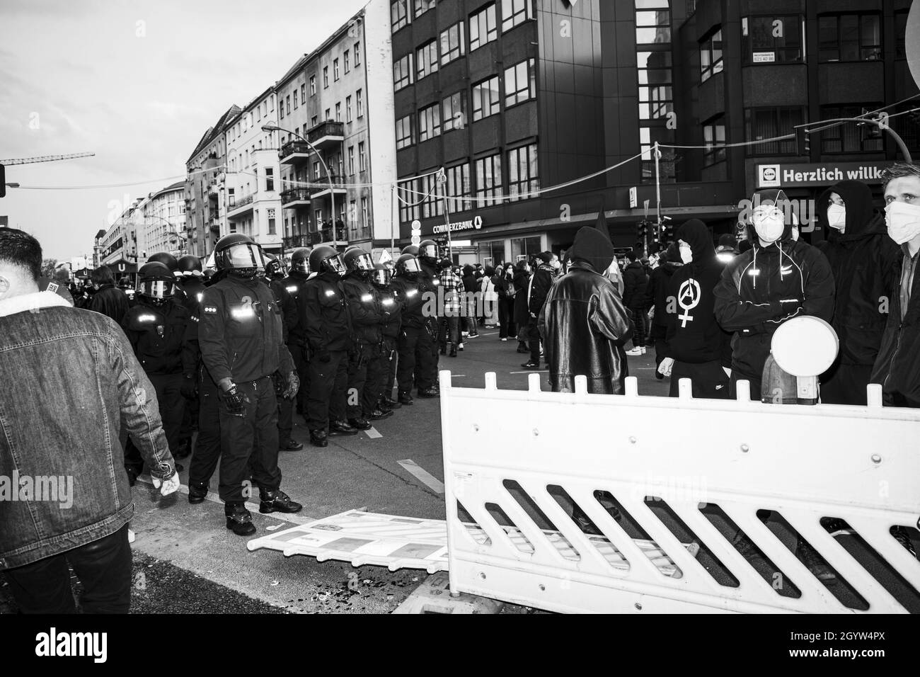 BERLIN, GERMANY - May 01, 2021: The MayDay demonstration of the first ...