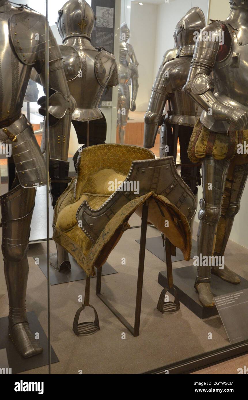 Close-up of original armor in the Army Museum of the Palace Les ...