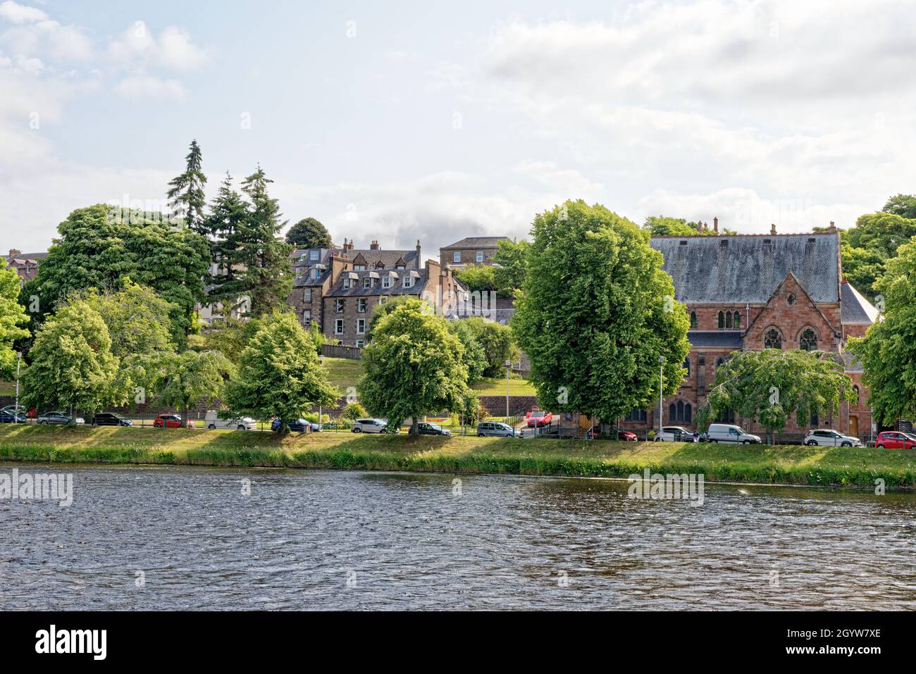 Beautiful Inverness cityscape with Ness river view at Highland ...