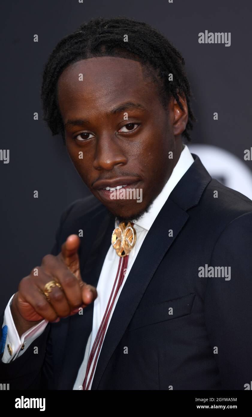 October 9th, 2021. London, UK. Michael Ajao arriving at the Last Night ...