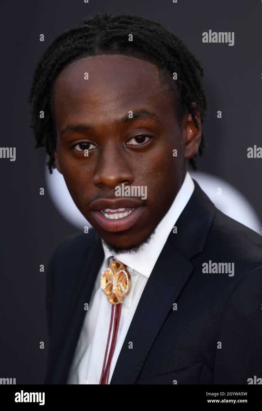 October 9th, 2021. London, UK. Michael Ajao arriving at the Last Night ...