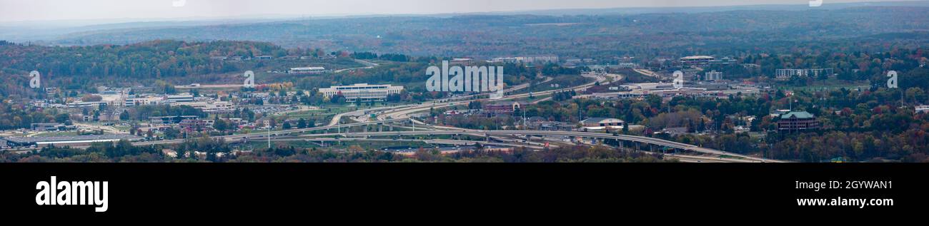Main highway directional intersection in Wausau Wisconsin showing ...