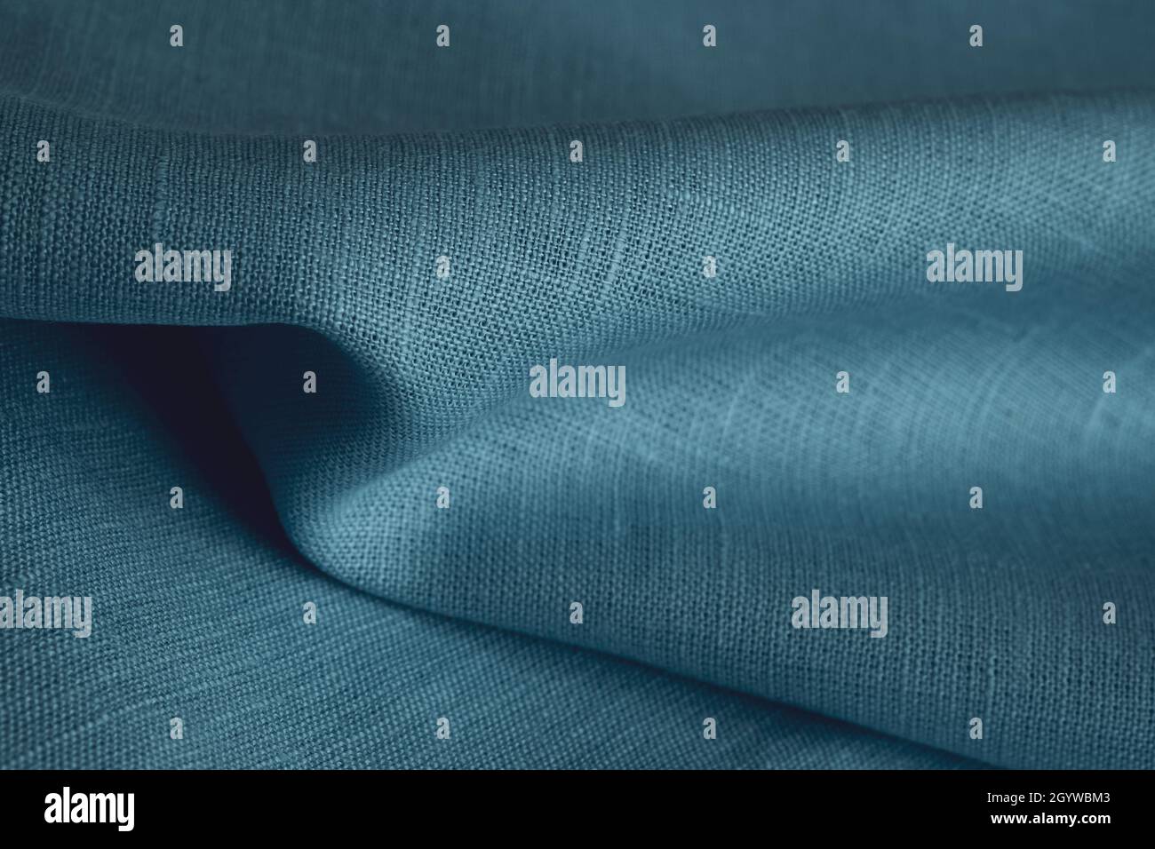 Linen fabric, blue background. Soft linen blue fabric texture. Textured ...