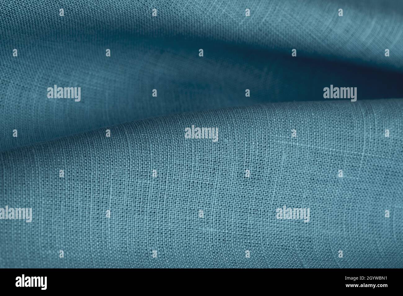Linen fabric, blue background. Soft linen blue fabric texture. Textured ...