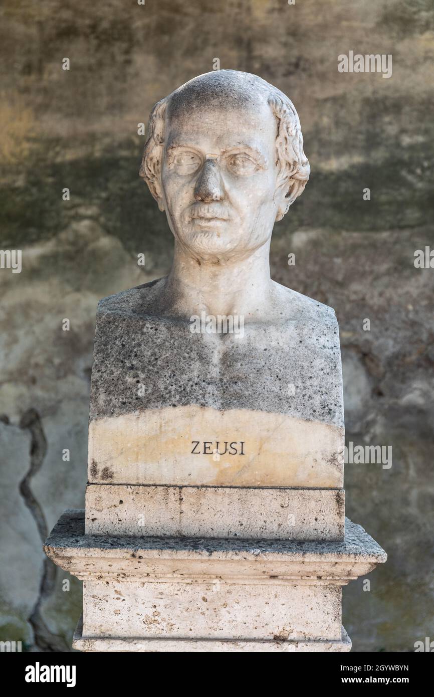 Bust of Zeusi in Villa Borghese Gardens on Pincian Hill in Rome, Italy ...