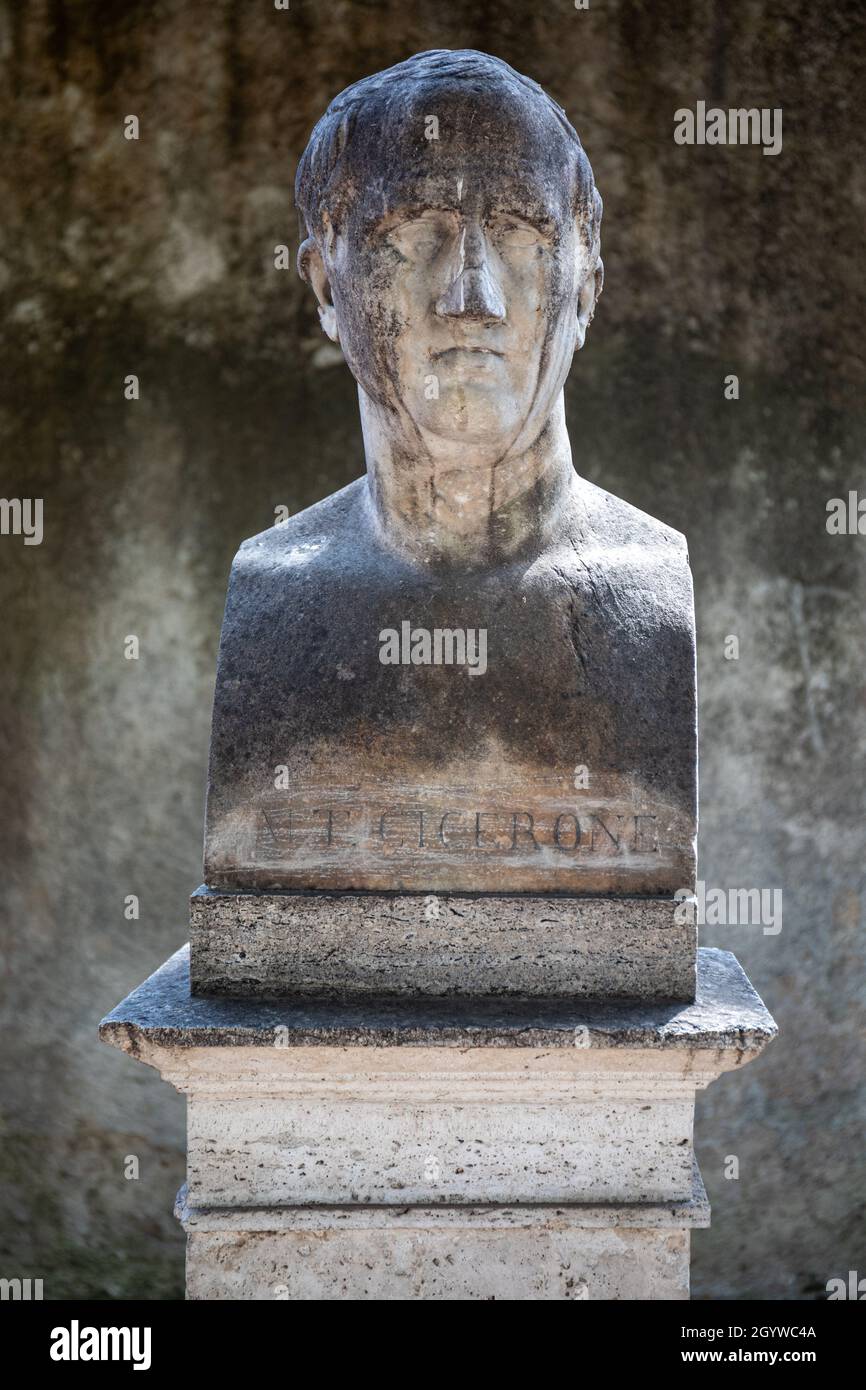 Bust in Villa Borghese Gardens on Pincian Hill in Rome, Italy Stock ...