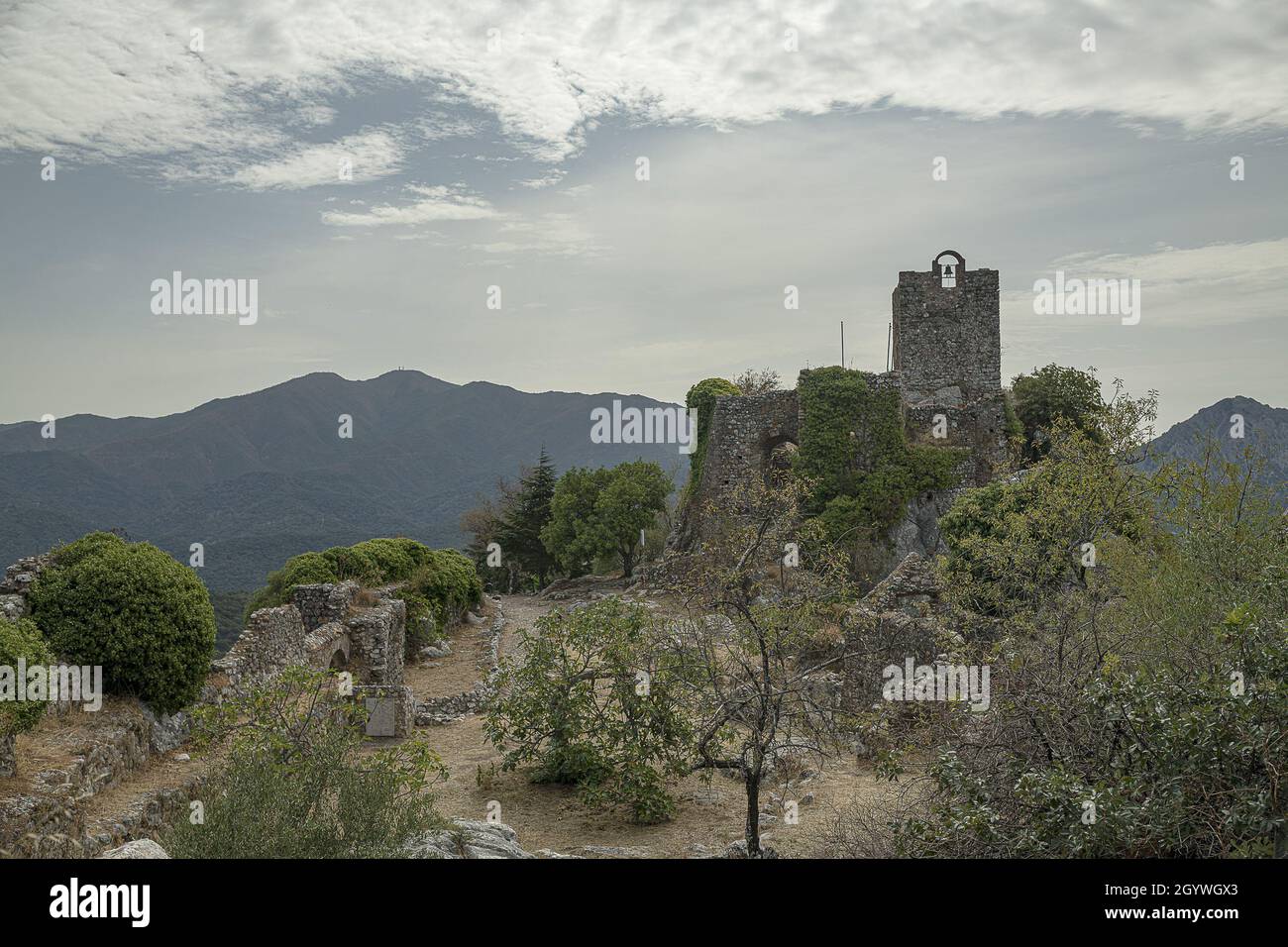 Beautiful shot of an abandoned half-ruined castle Stock Photo - Alamy