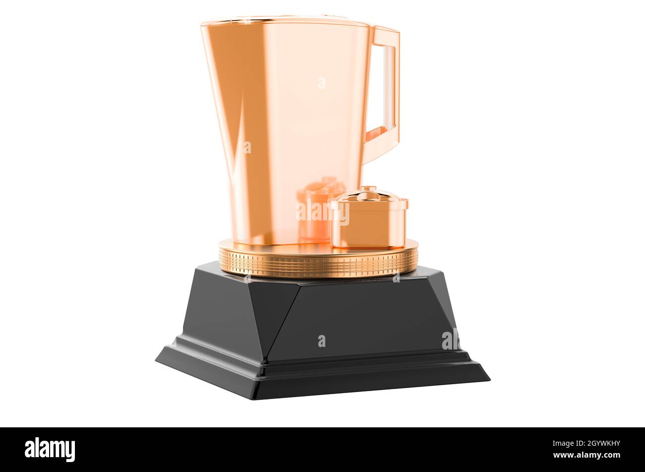 Pitcher water filter golden award concept. 3D rendering isolated on ...