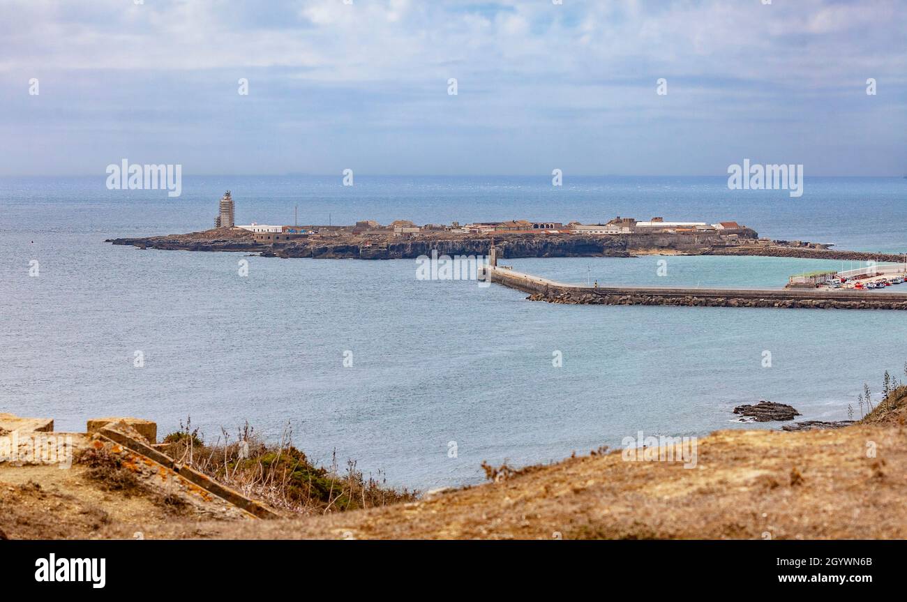 Tarifa Island, Isla de Tarifa or Isla de Las Palomas, which has ...