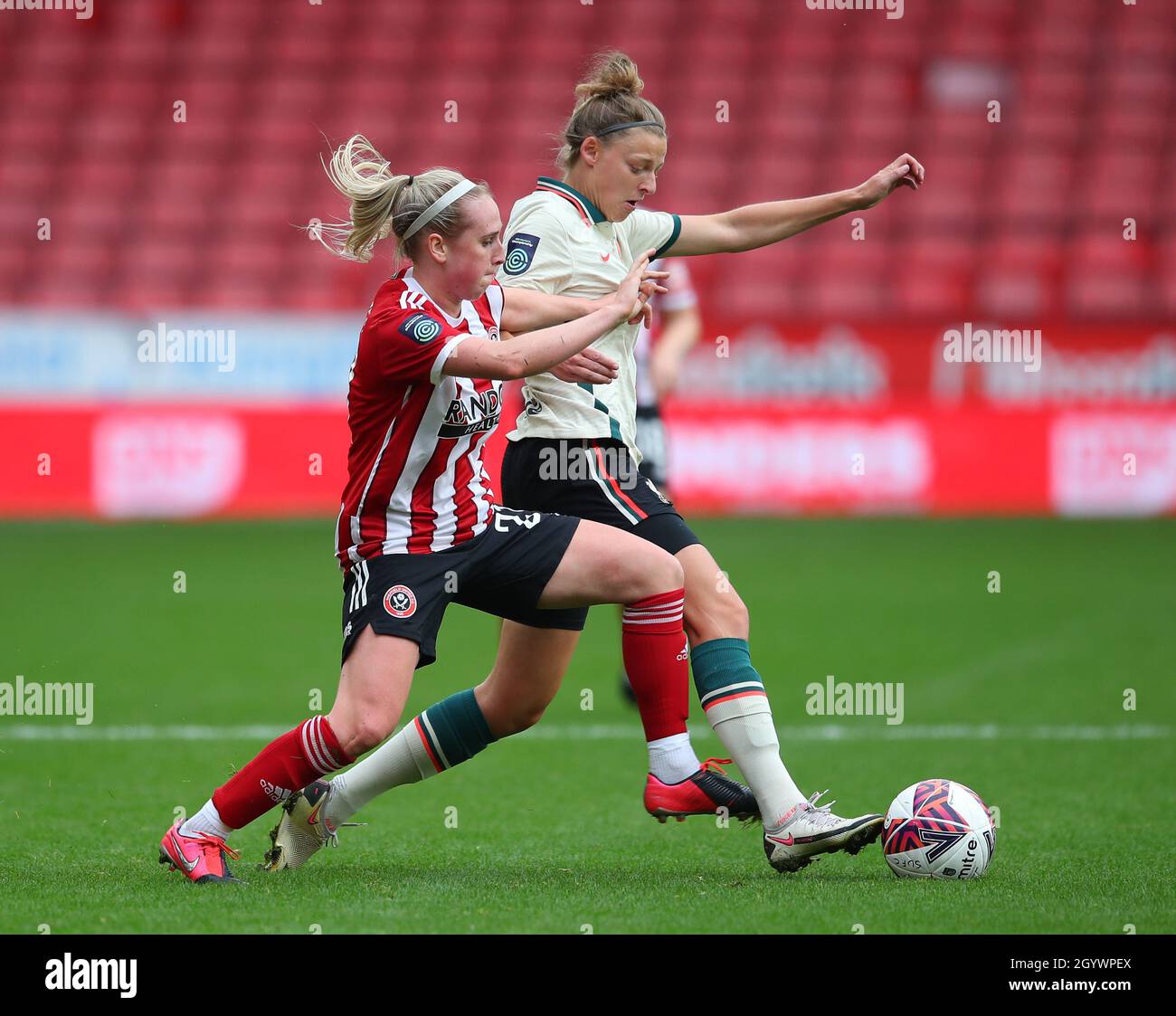 Sheffield, England, 9th October 2021. Rebecca Raynor of Sheffield Utd ...