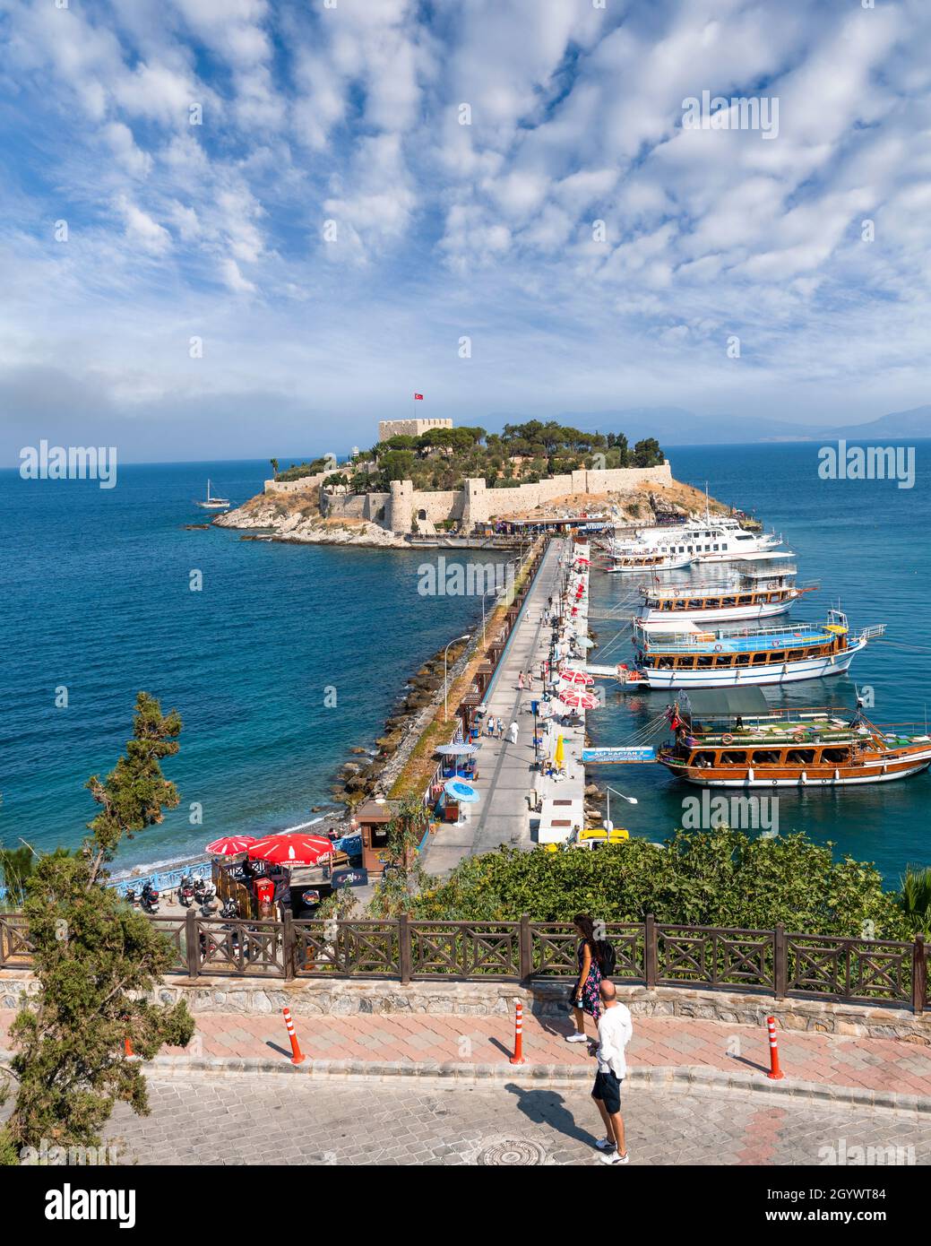 Kusadasi, Turkey - August 23, 2021: Pigeon Island Castle, (Guvercinada ... Kusadasi, Turkey - August 23, 2021: Pigeon Island Castle, (Guvercinada ...