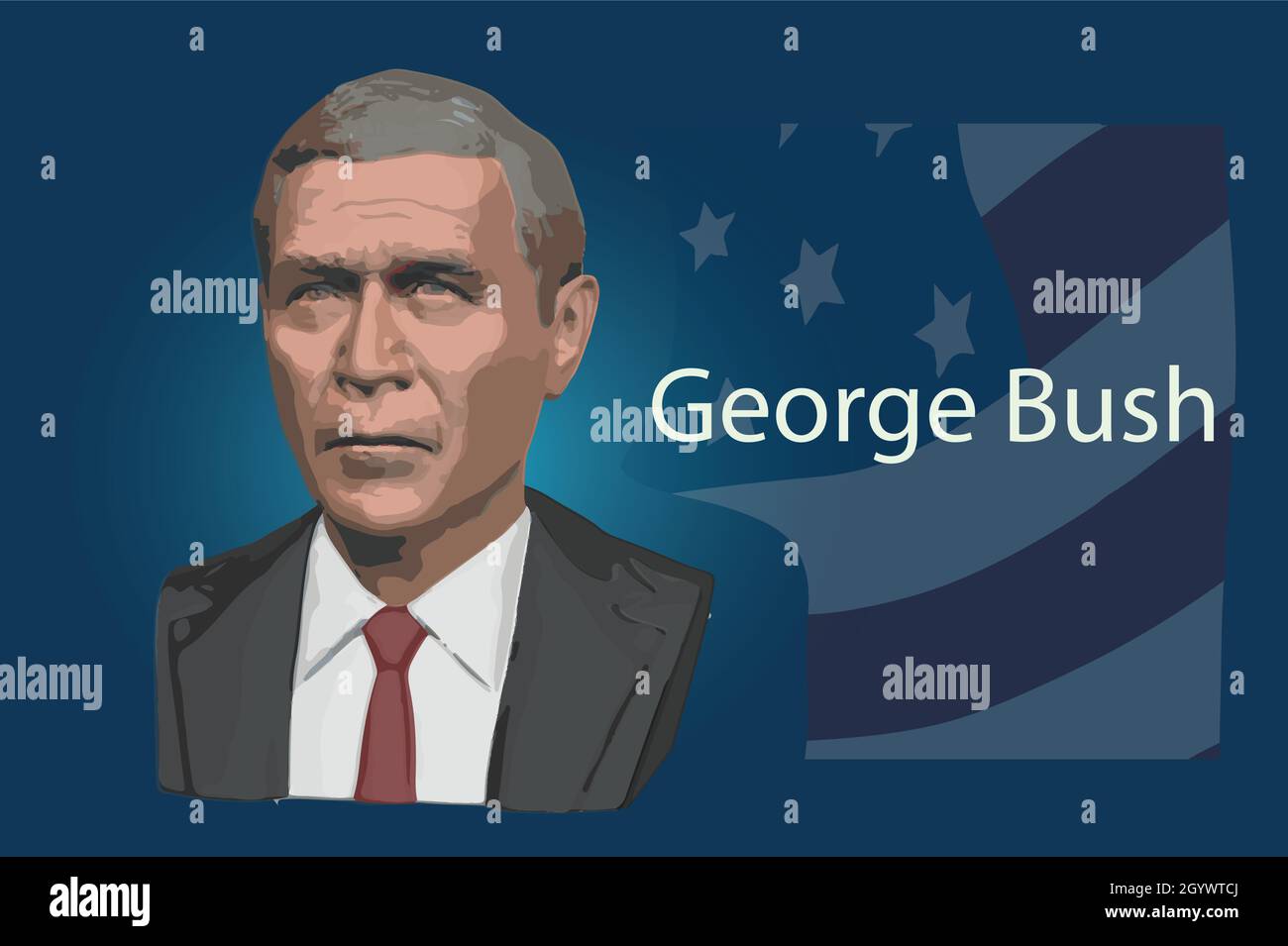 September 11 bush Stock Vector Images - Alamy