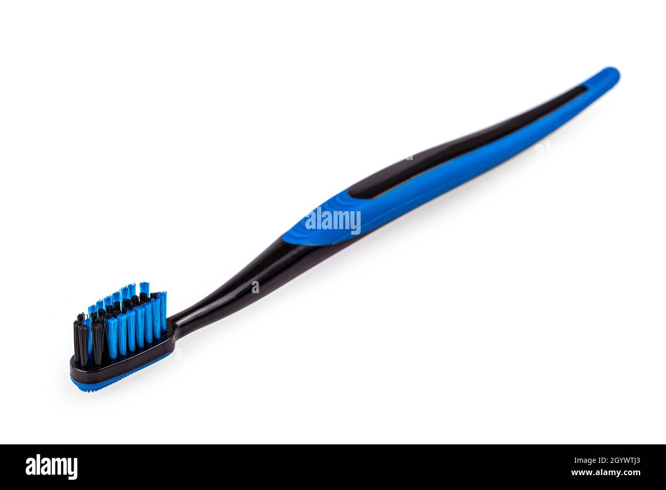 new blue toothbrush isolated on white background Stock Photo - Alamy