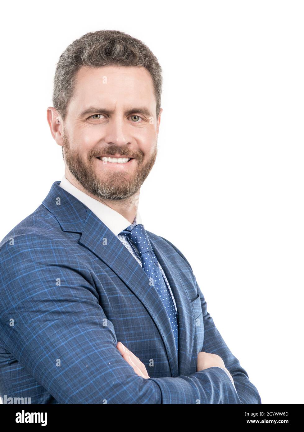 Professional confidence. Confident man portrait isolated on white ...