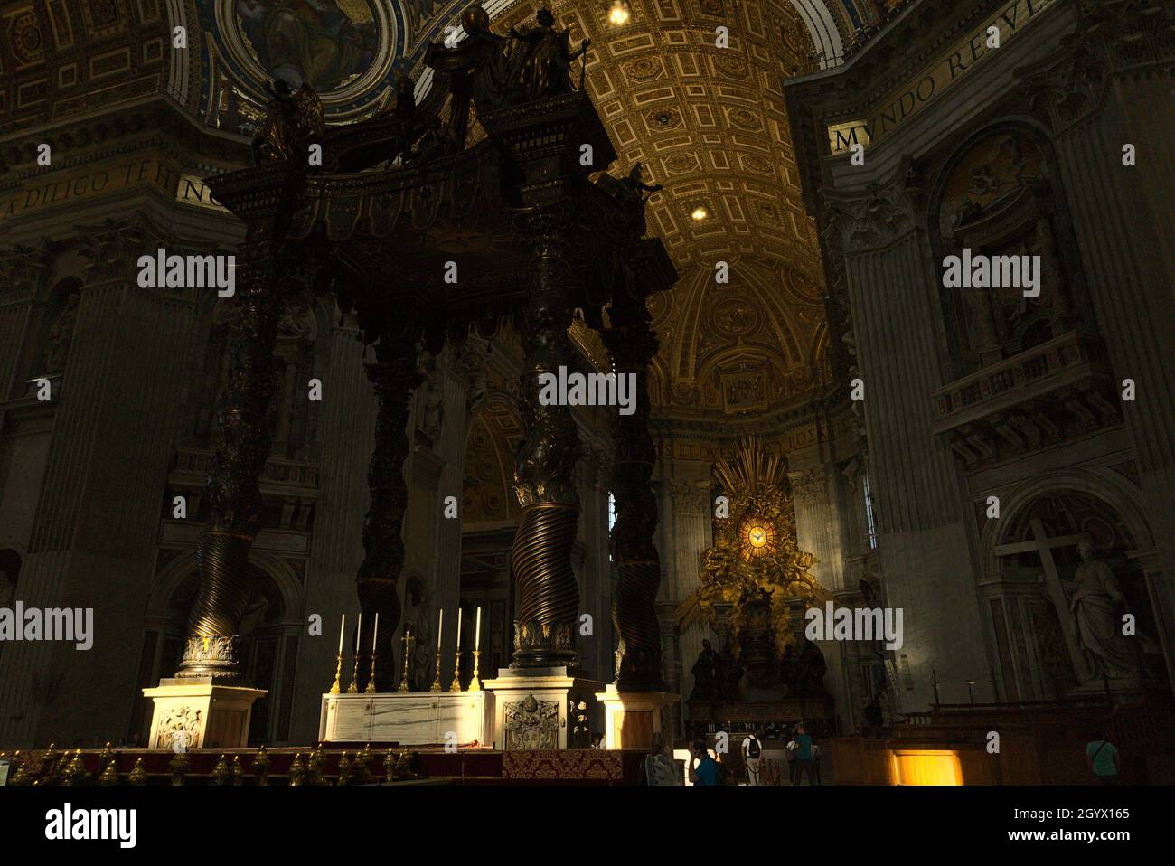 VATICAN, VATICAN CITY - Sep 02, 2019: The St Peter's Basilica interior ...