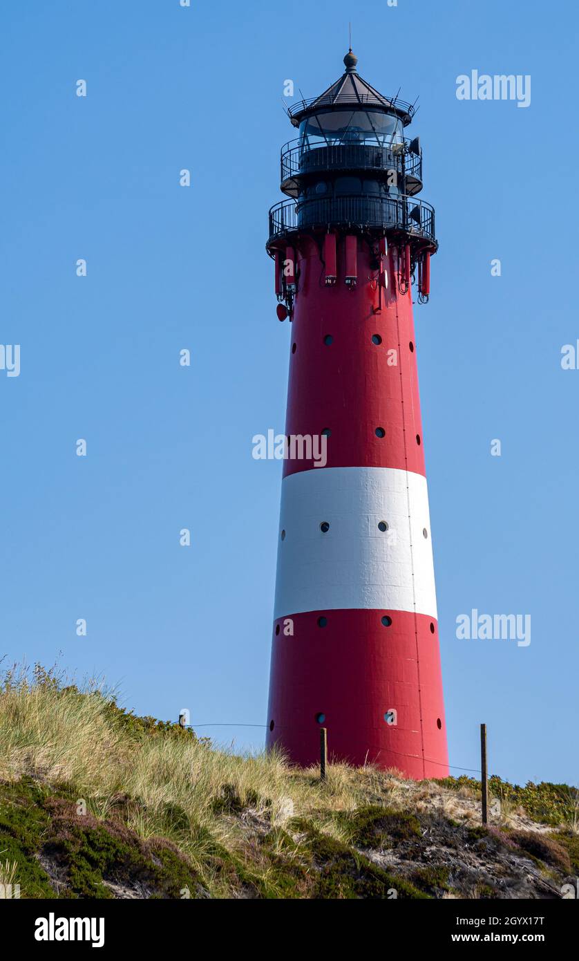 Lighthouse Hörnum on the island Sylt, Germany Stock Photo - Alamy