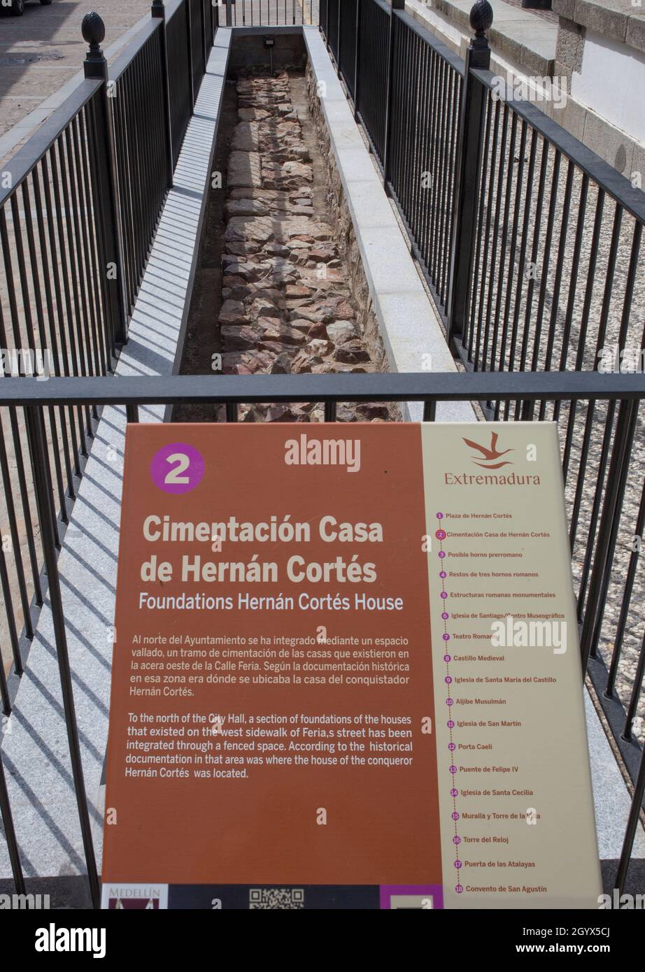 Medellin, Spain - April 3rd, 2021: Foundations Hernan Cortes House ...