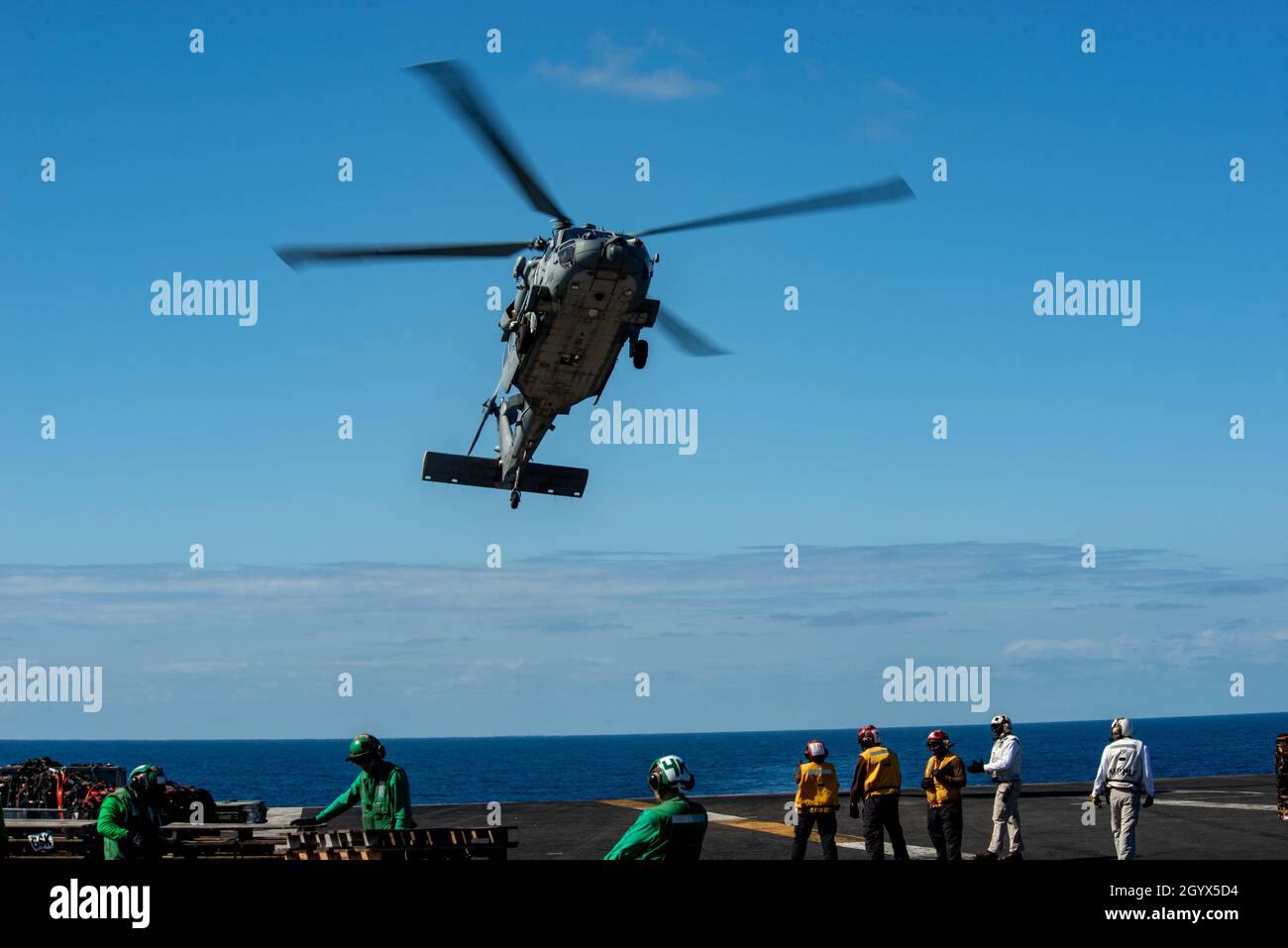 211008-N-DW158-1011 PHILIPPINE SEA (Oct. 8, 2021) An MH-60S Sea Hawk ...