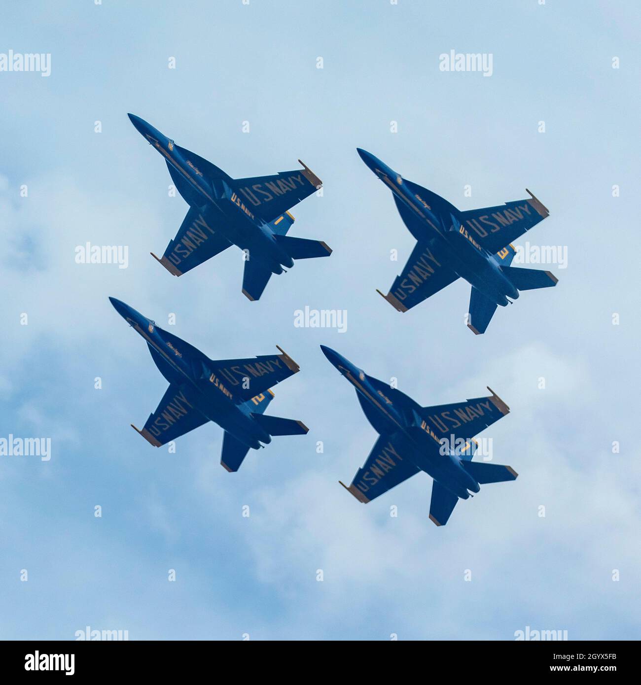 The United States Navy flight demonstration squadron, the Blue Angels ...