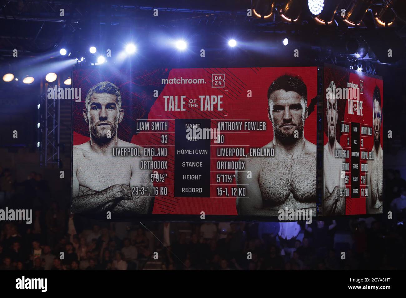 9th October 2021; M&S Bank Arena, Liverpool, England; Matchroom Boxing ...