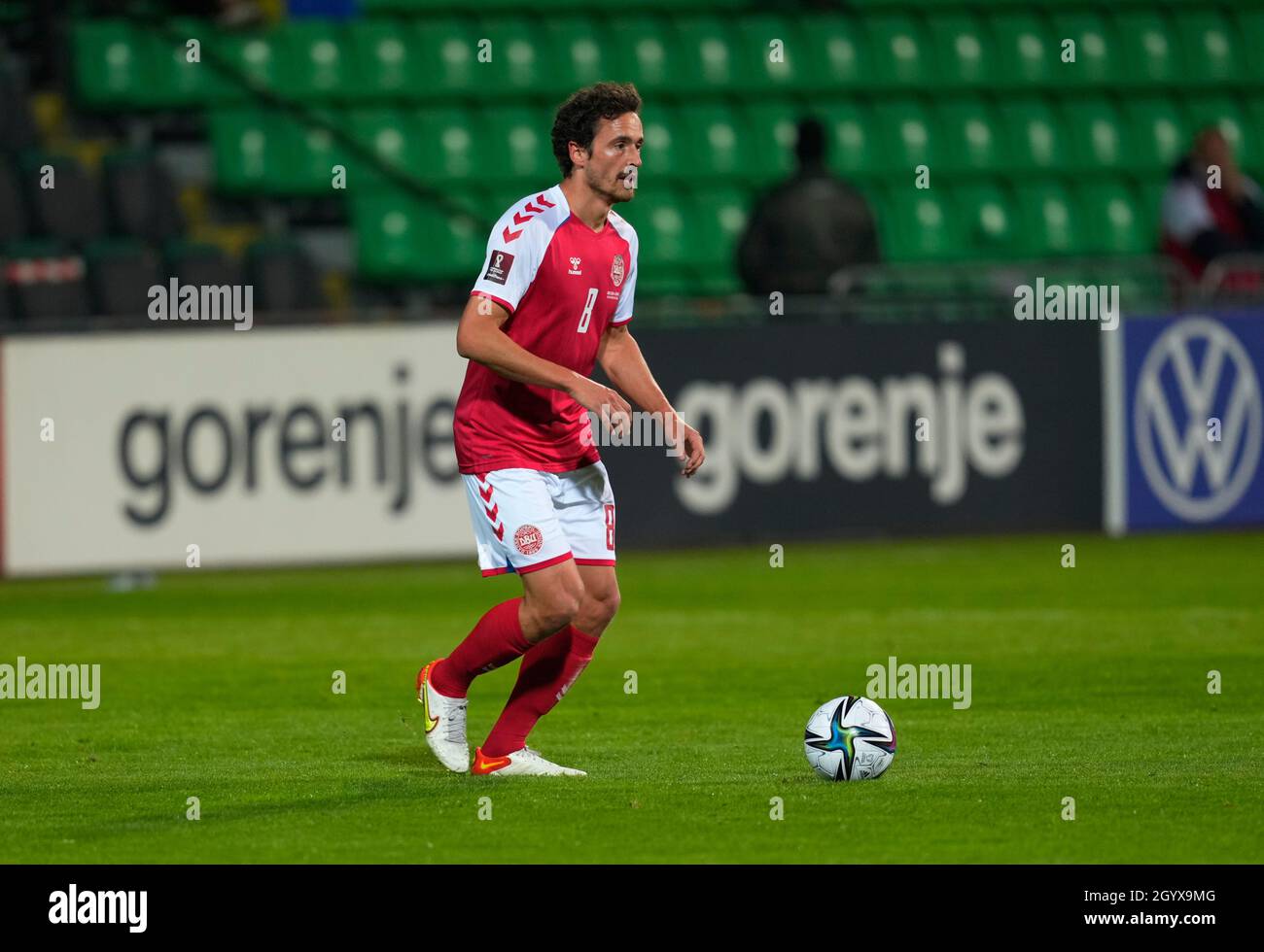 October 10, 2021:Thomas Delaney of Denmark during Moldova against ...